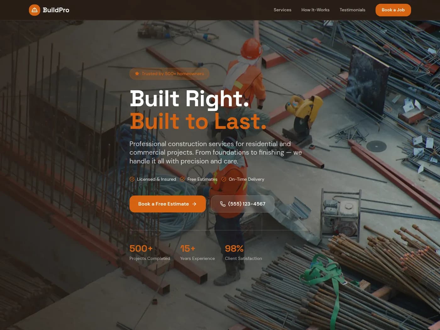 BuildPro Booking Site