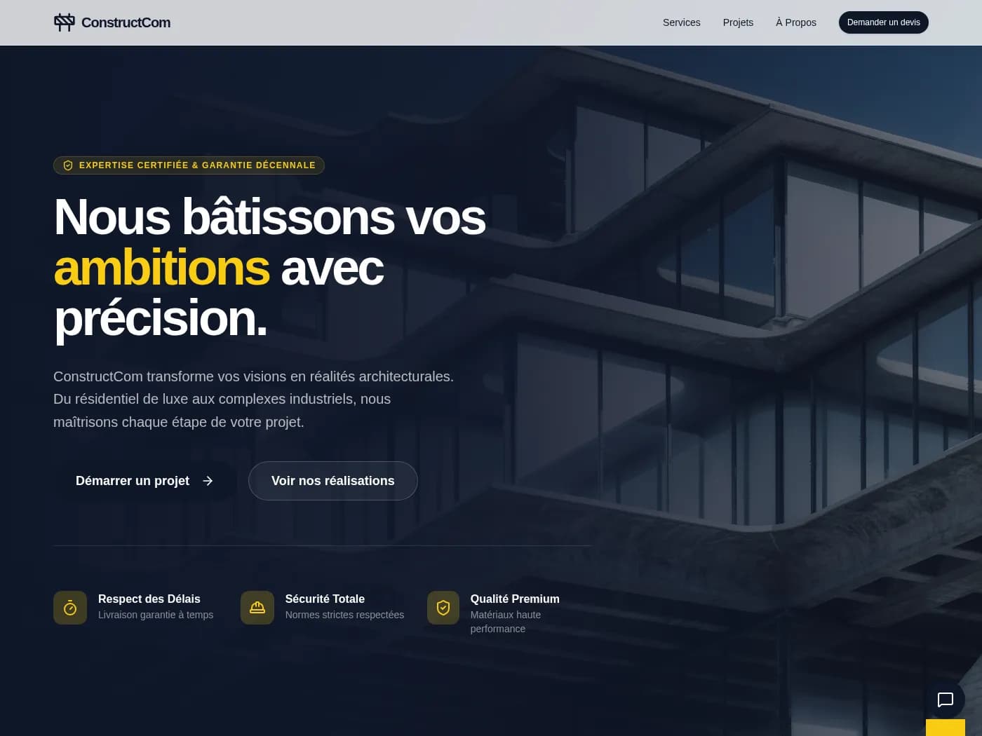 ConstructCom Web Portal