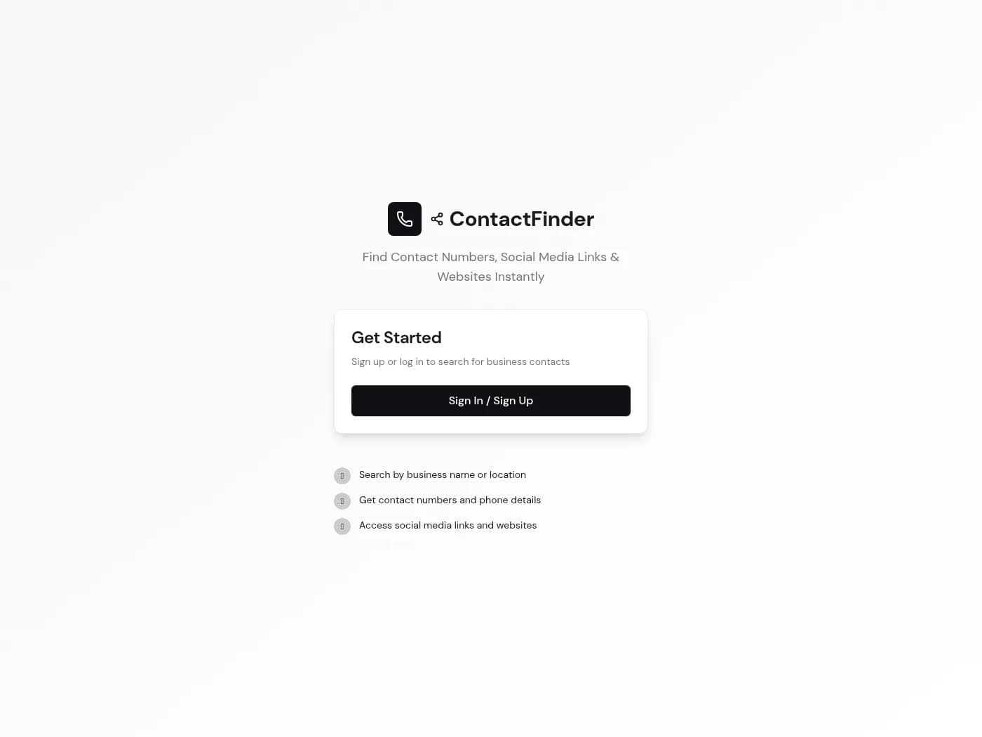 Contact & Social Link Finder