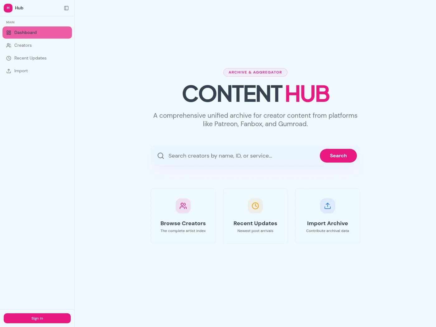 Content Aggregator Hub