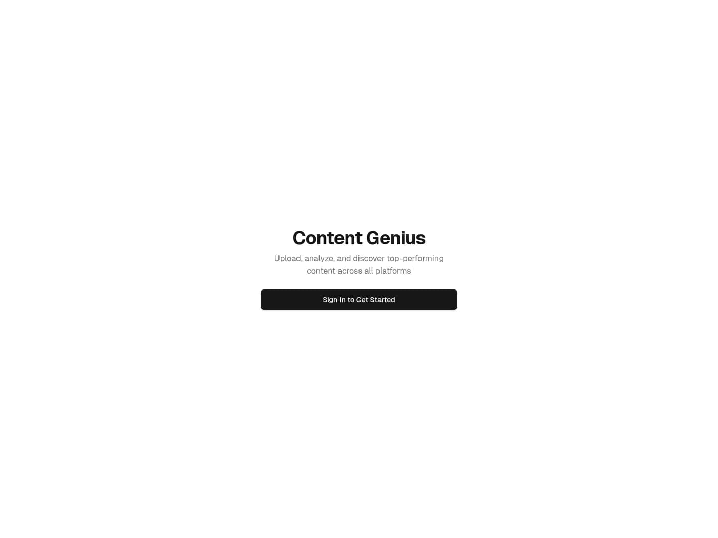 Content Genius Dashboard