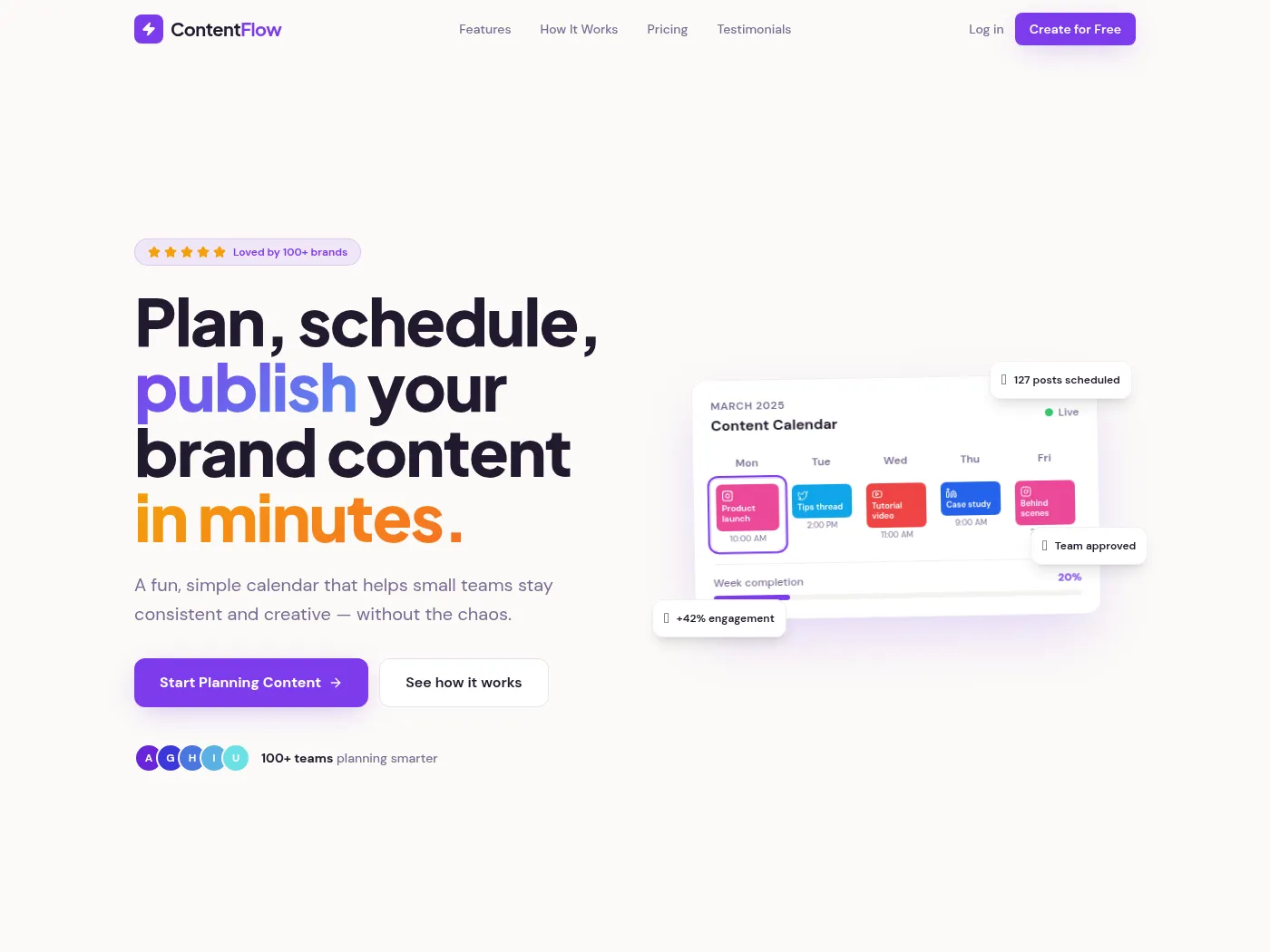 ContentFlow Landing Page