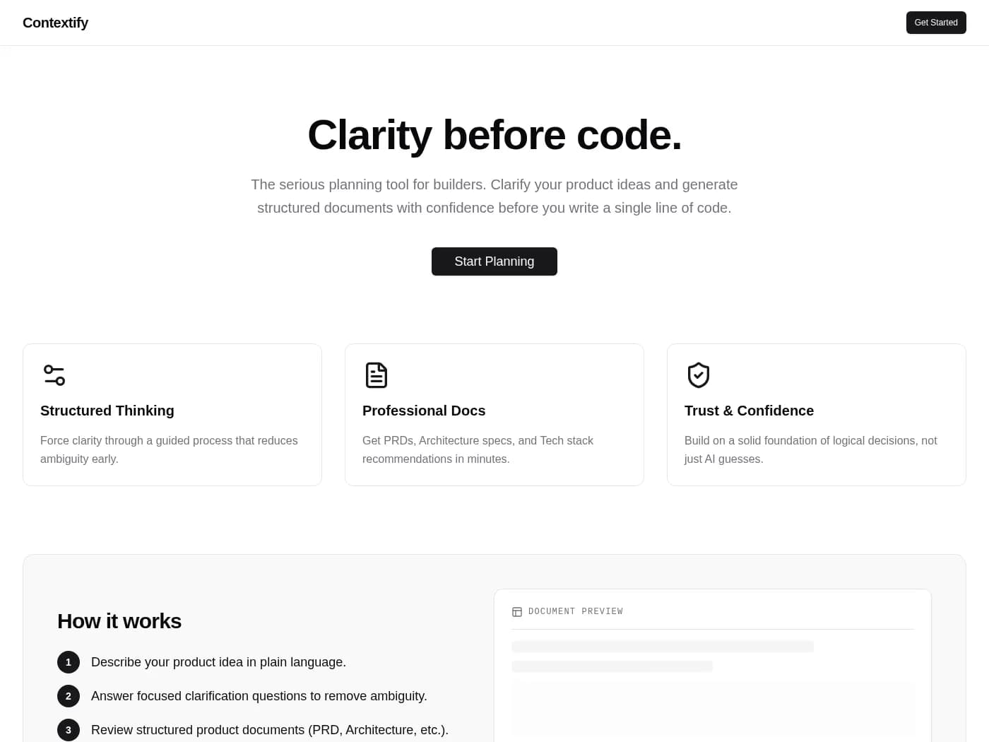 Contextify Planner