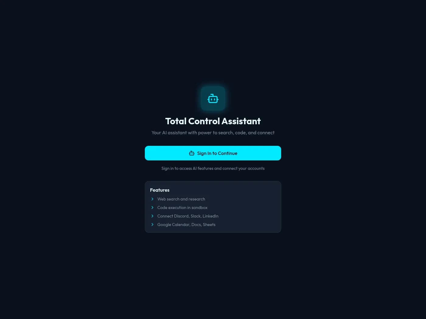 Total Control Assistant
