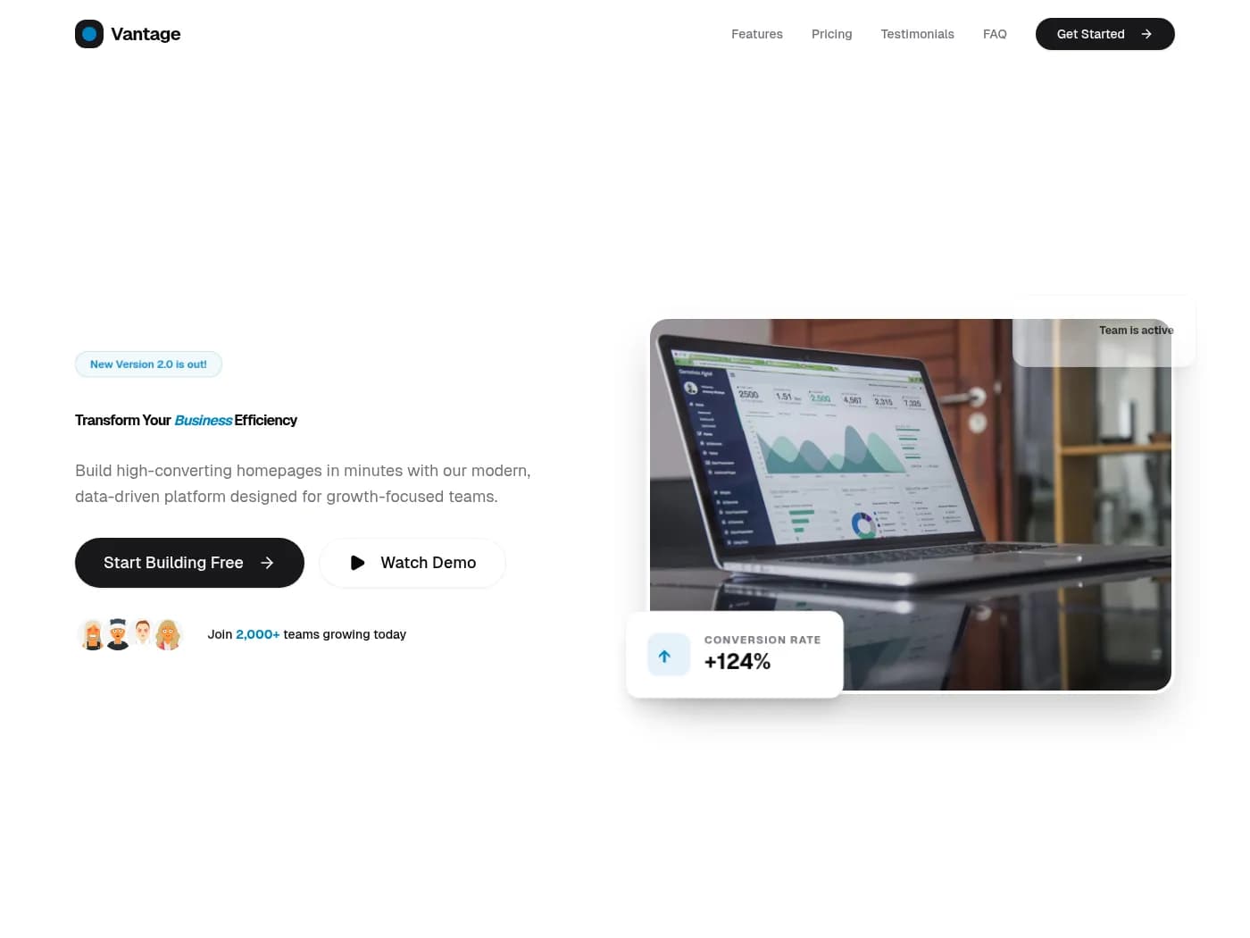 High-Conversion Homepage