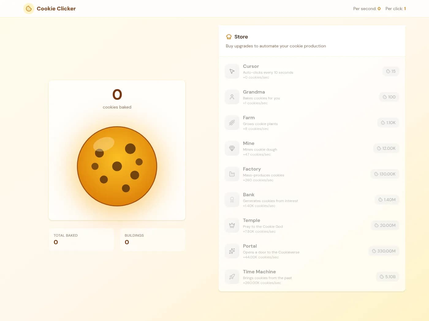 Cookie Clicker Game
