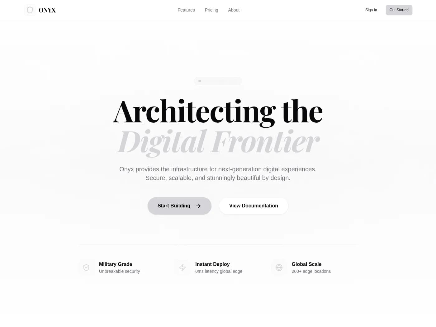 Cool Landing Login Page