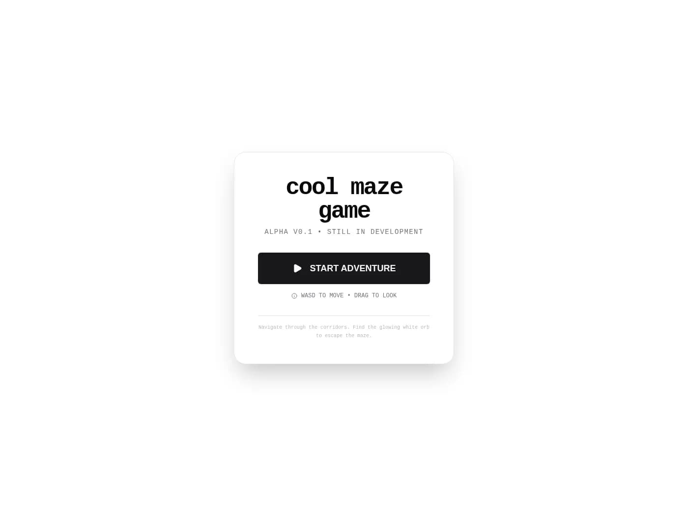 Cool Maze Game