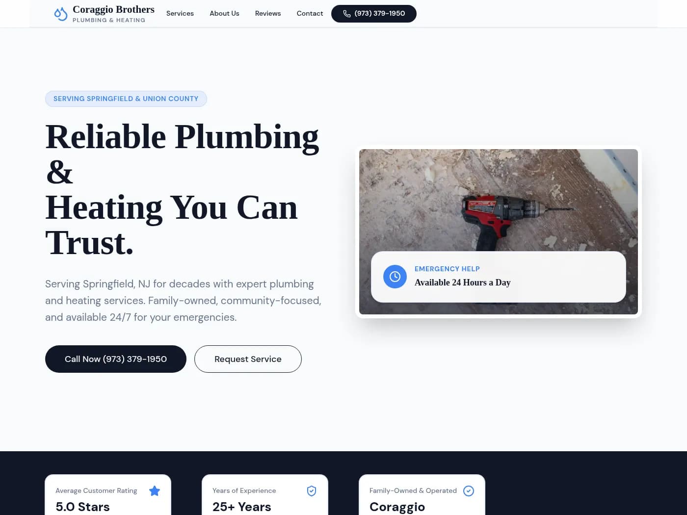 Coraggio Plumbing Site