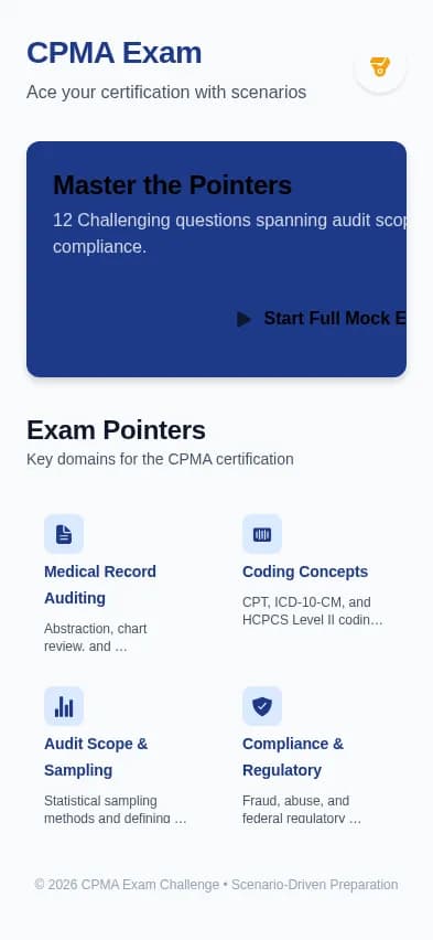 CPMA Exam Challenge