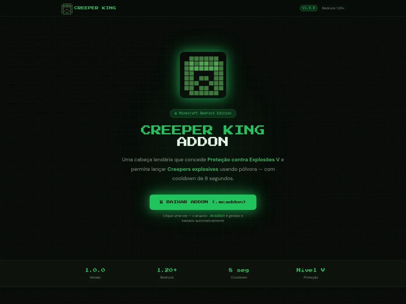 Creeper King Addon