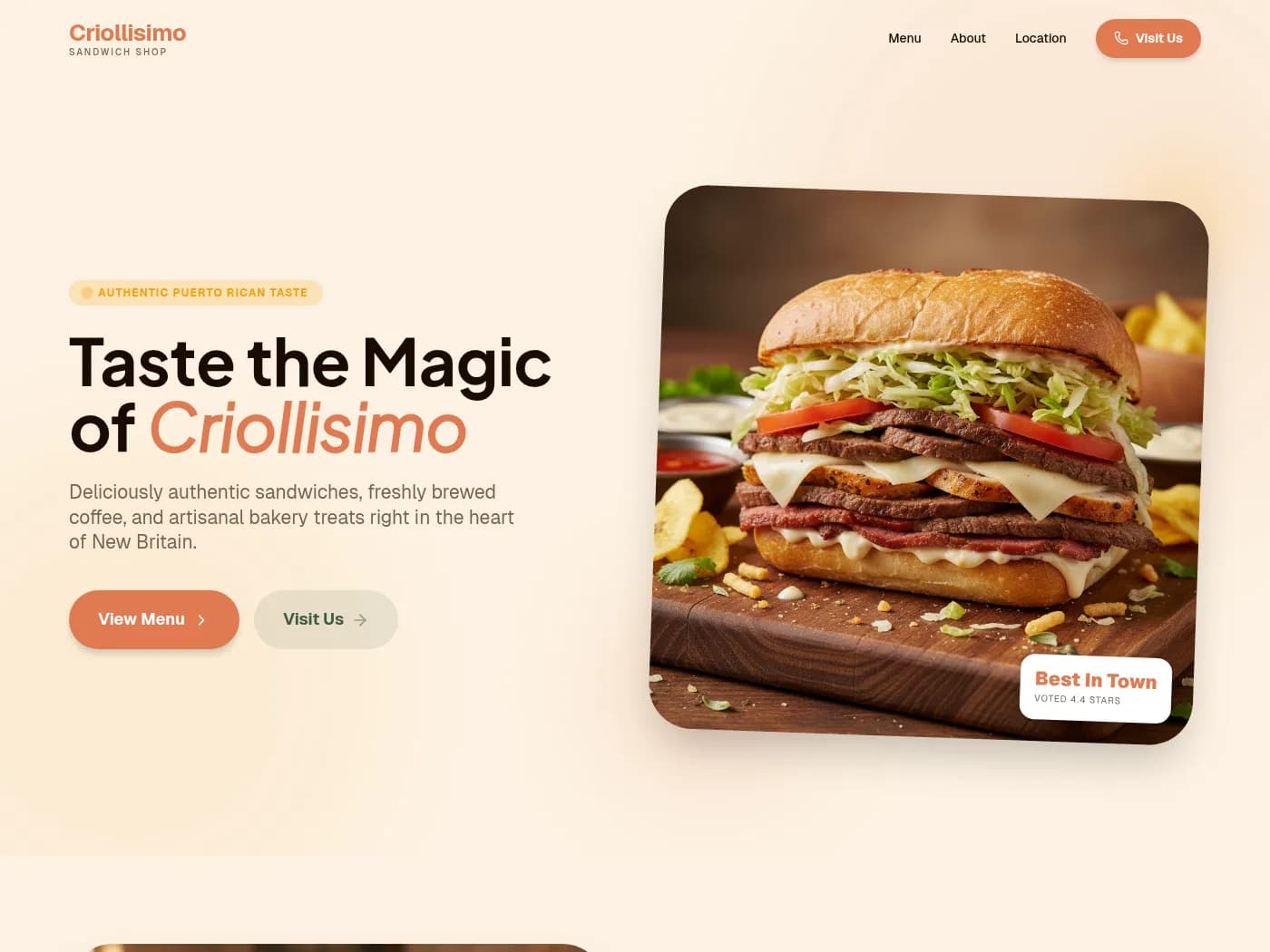 Criollisimo Sandwich Site
