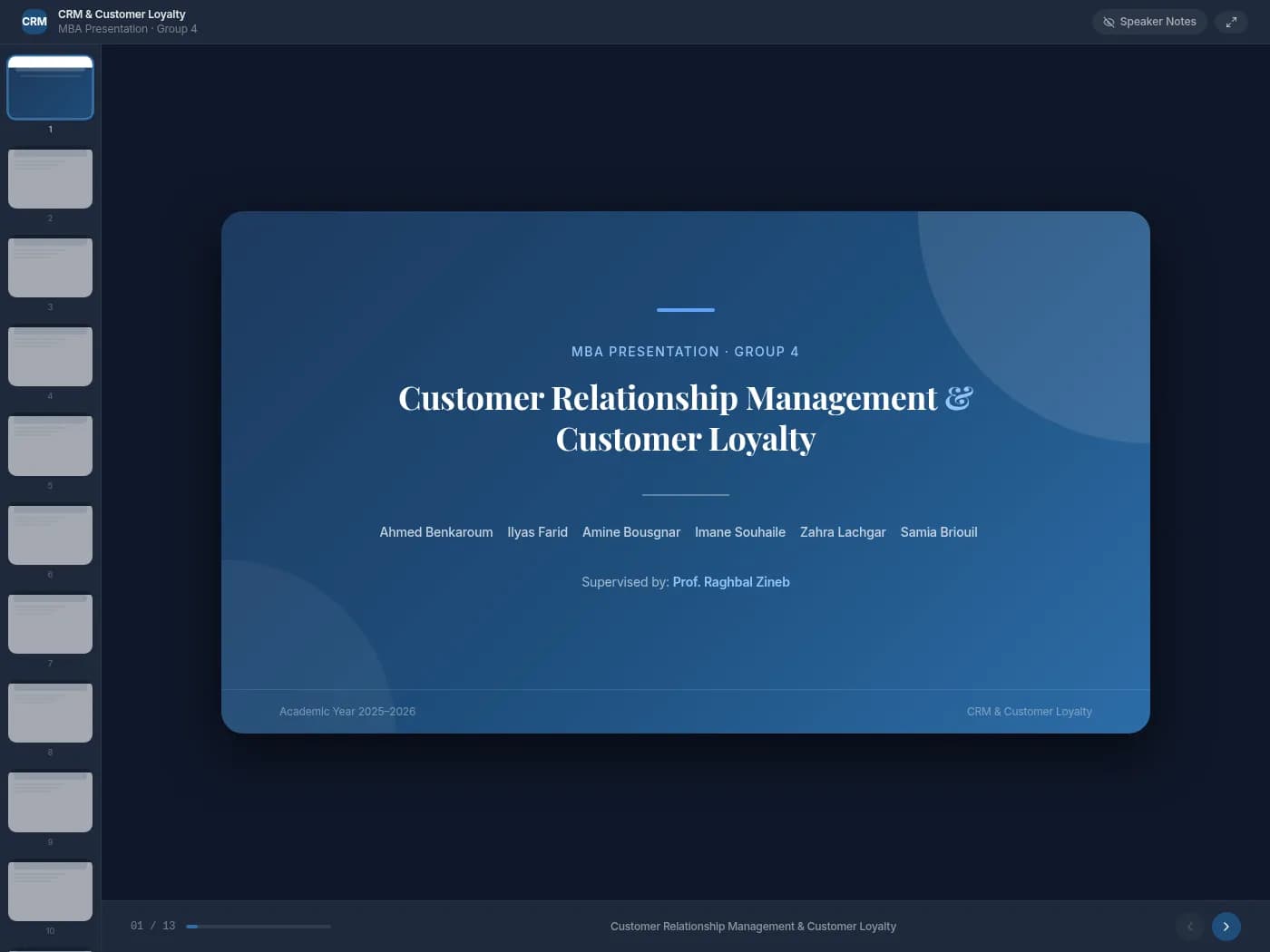 CRM Loyalty MBA Deck