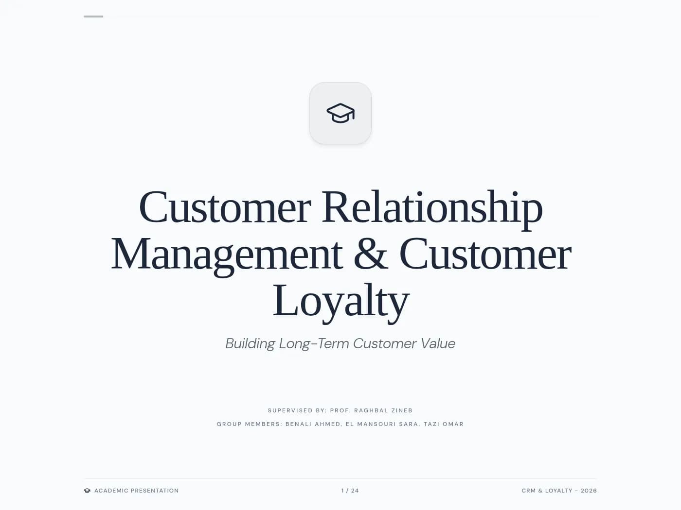 CRM Loyalty Academic Slides