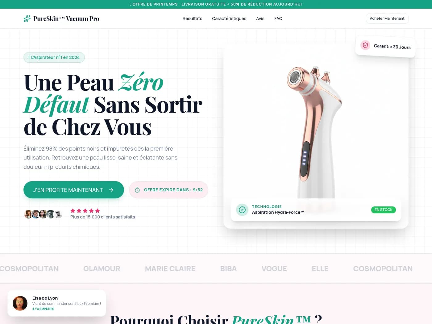 CRO Product Sales Page