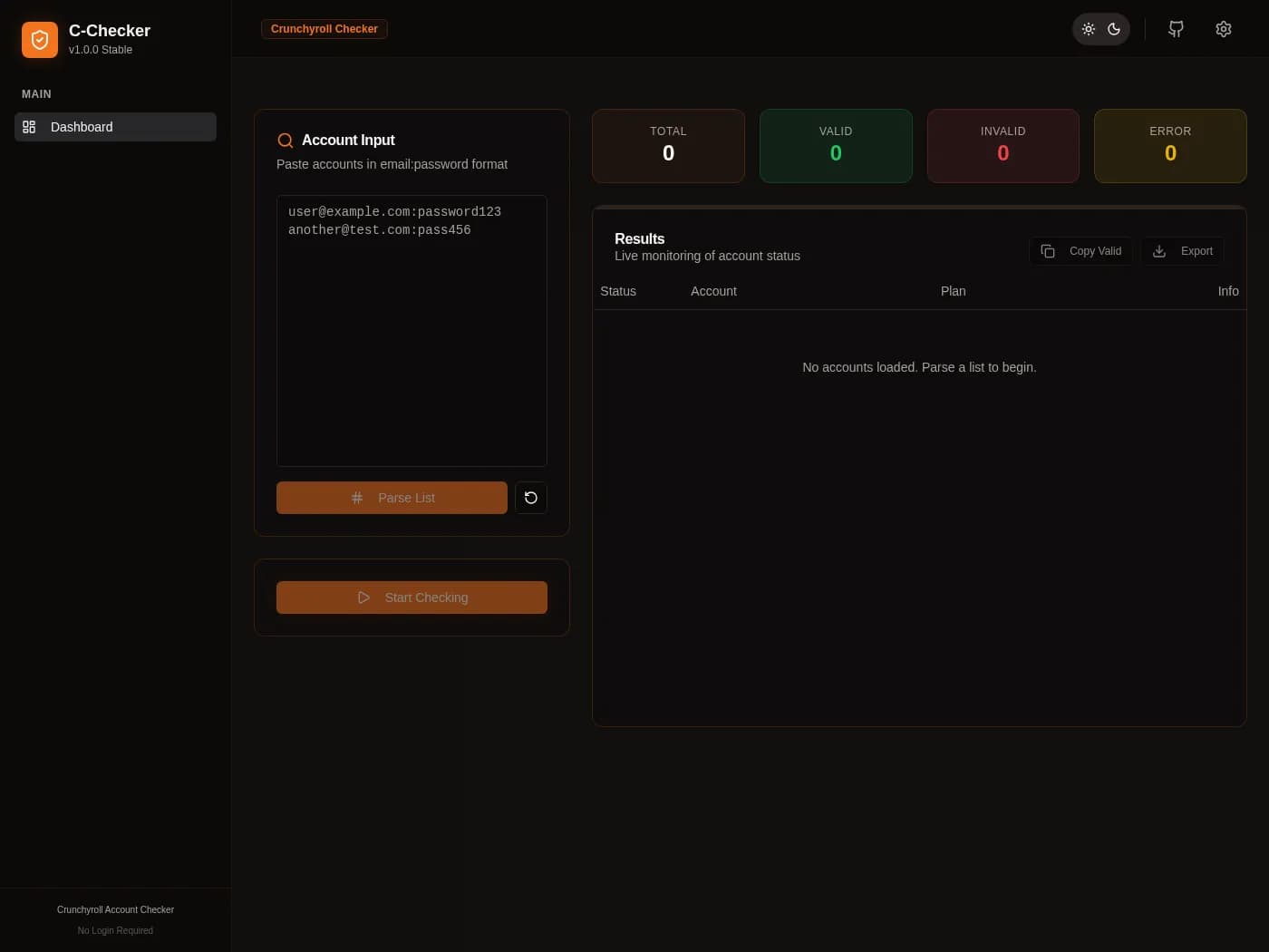 Crunchyroll Account Checker