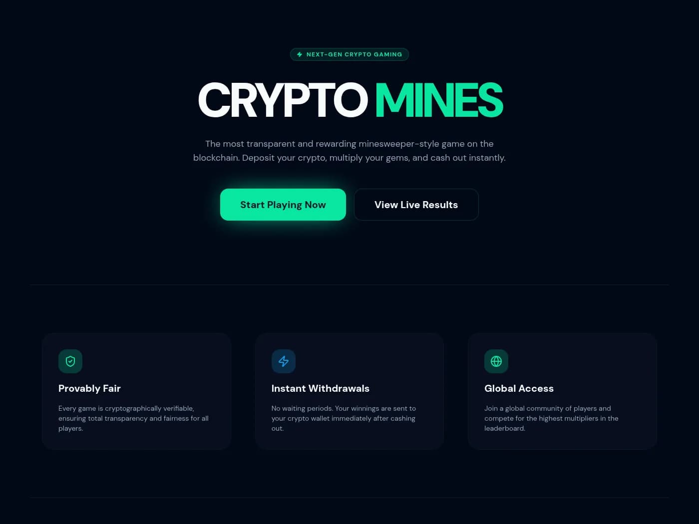 Crypto Mines Game Hub