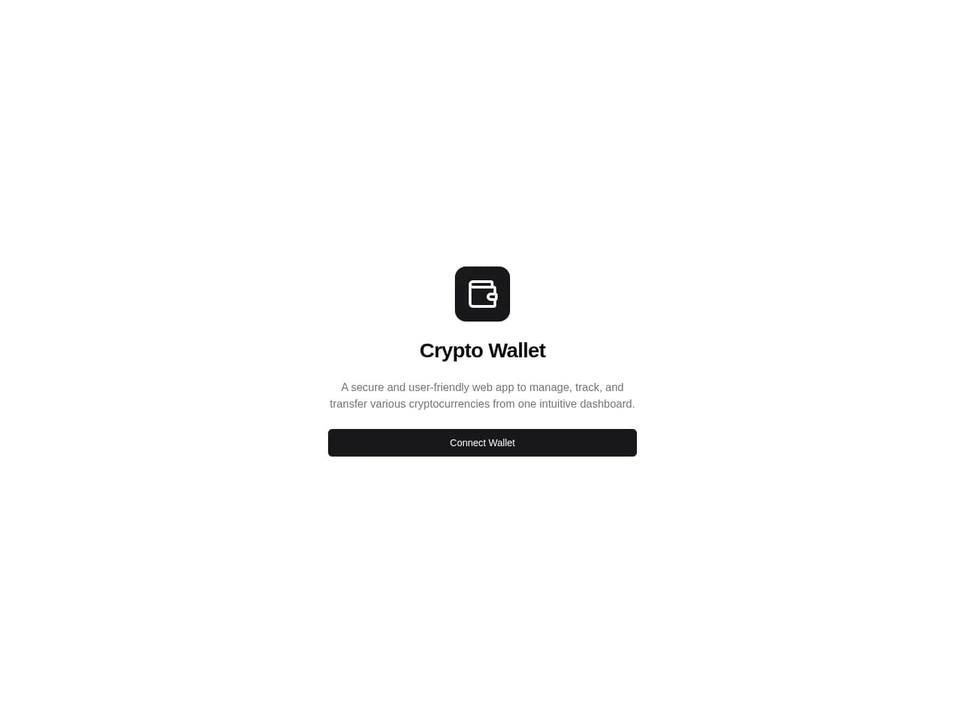 Crypto Wallet Dashboard