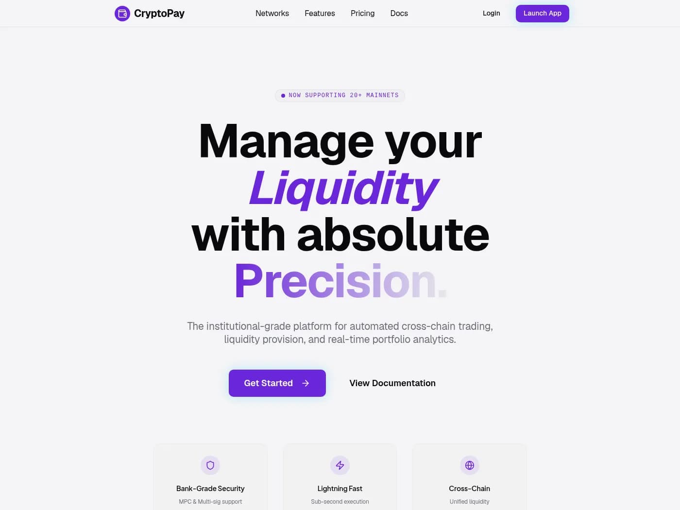 CryptoPay SaaS Landing