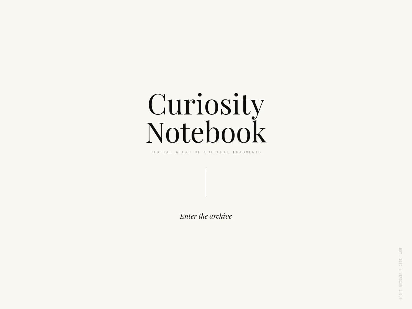 Curiosity Notebook Atlas