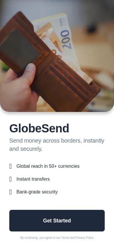 GlobeSend iOS App