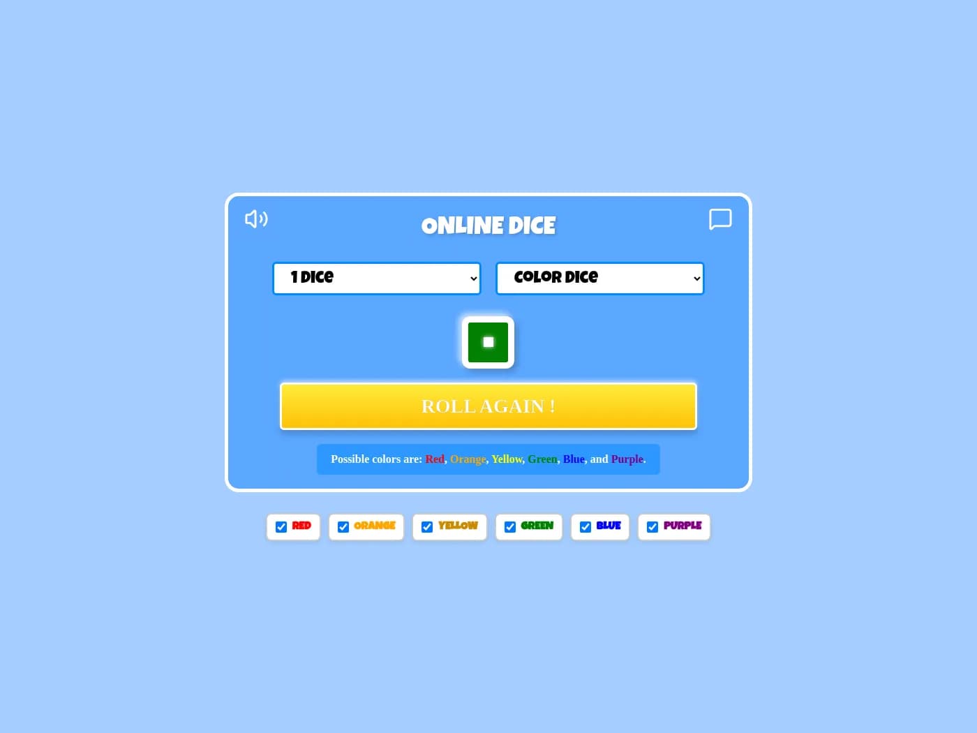 Custom Dice Roller Web