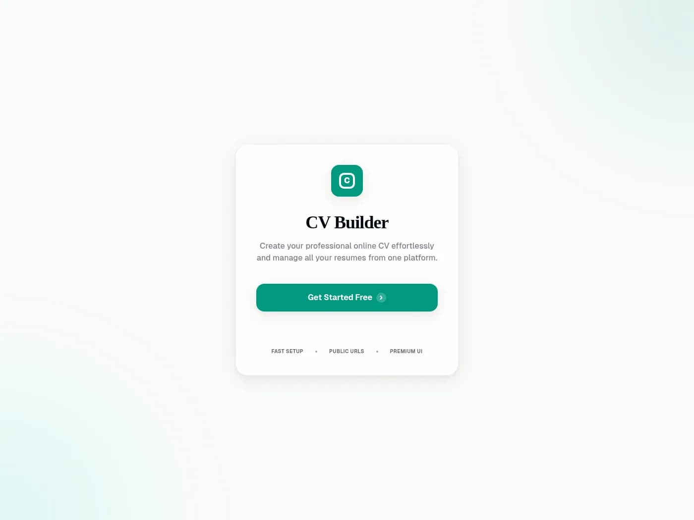 CV SaaS Builder