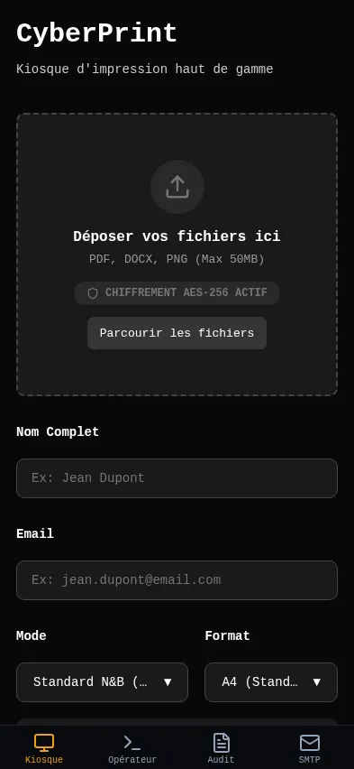 CyberPrint Mobile Console