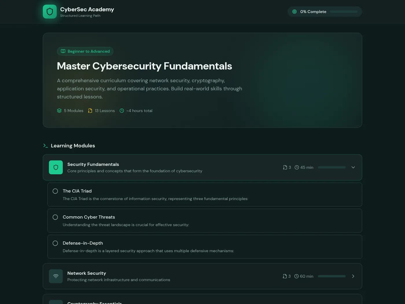 CyberSec Lesson Builder