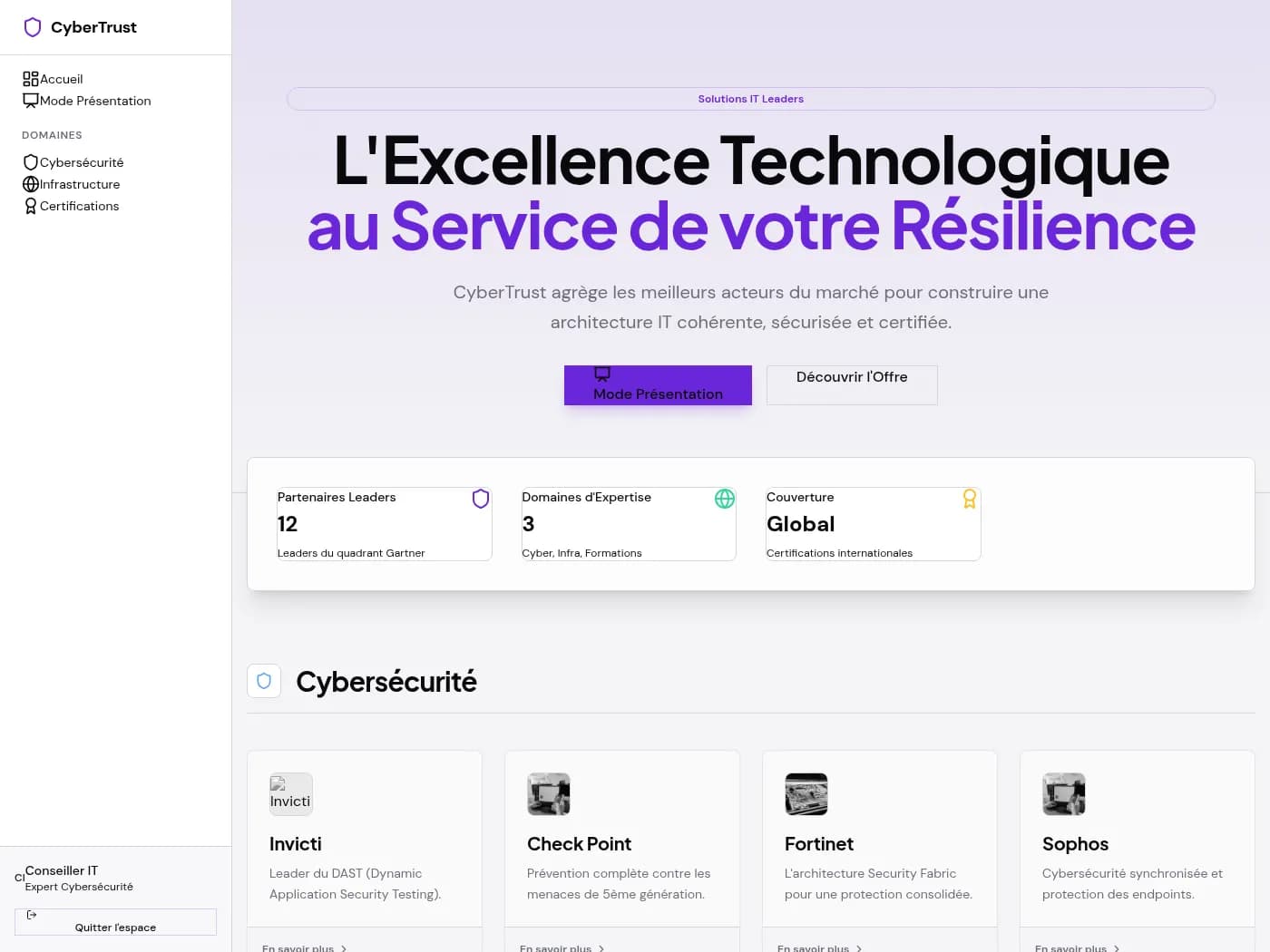 CyberTrust Présentation Pro