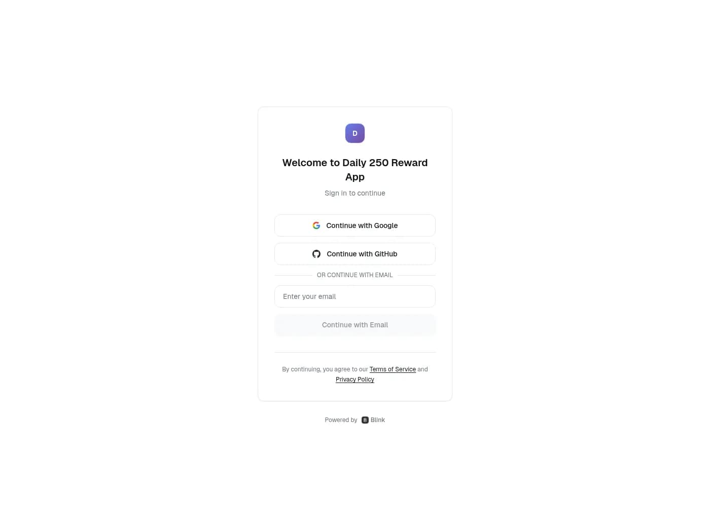 Daily 250 Reward App