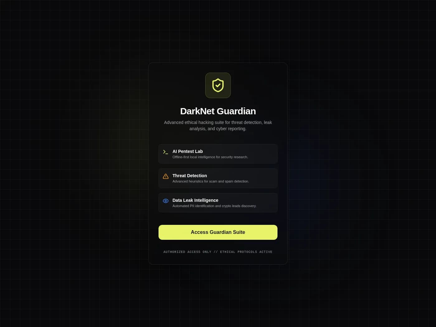 DarkNet Guardian Suite