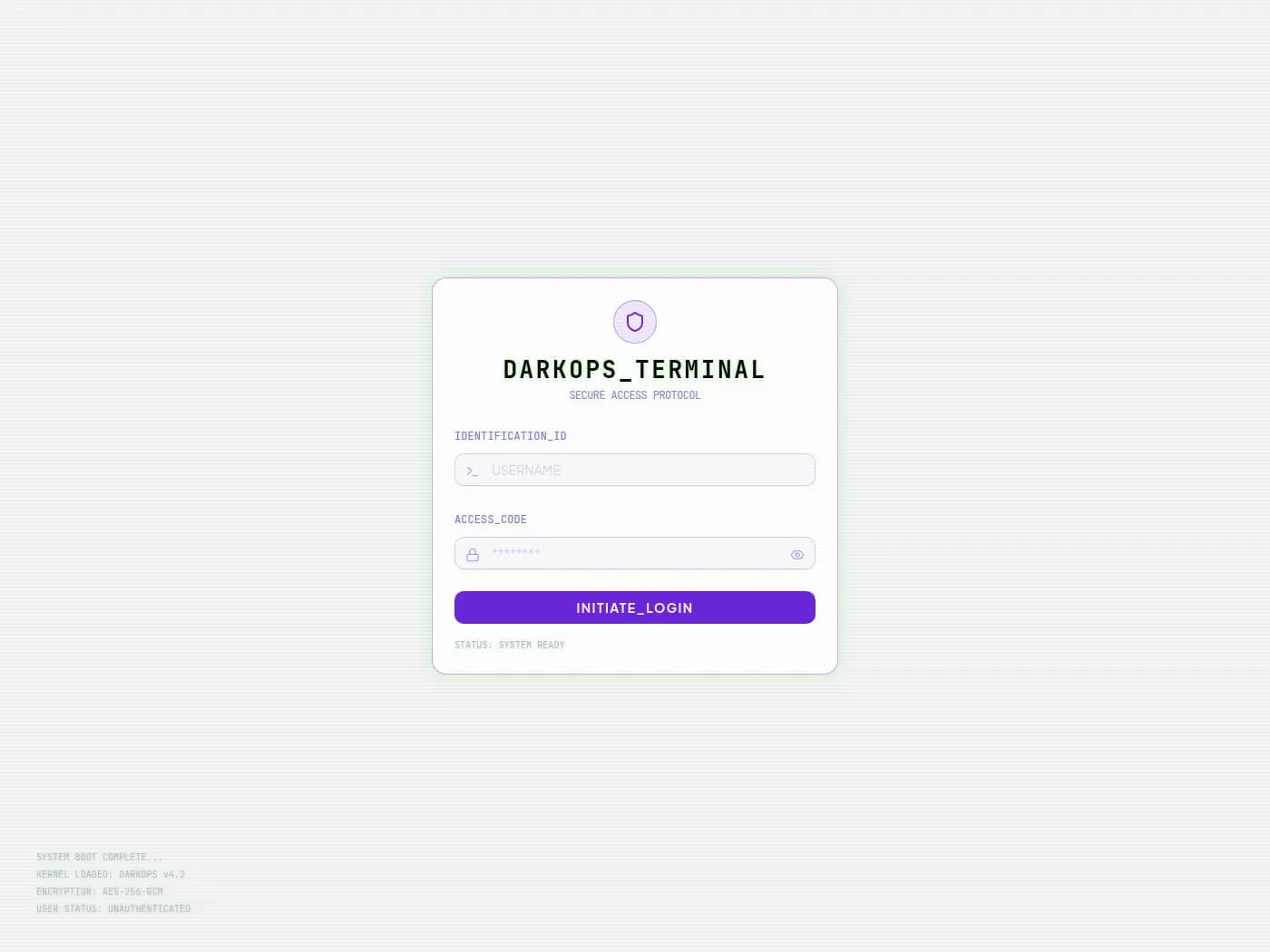 DarkOps Admin Dashboard