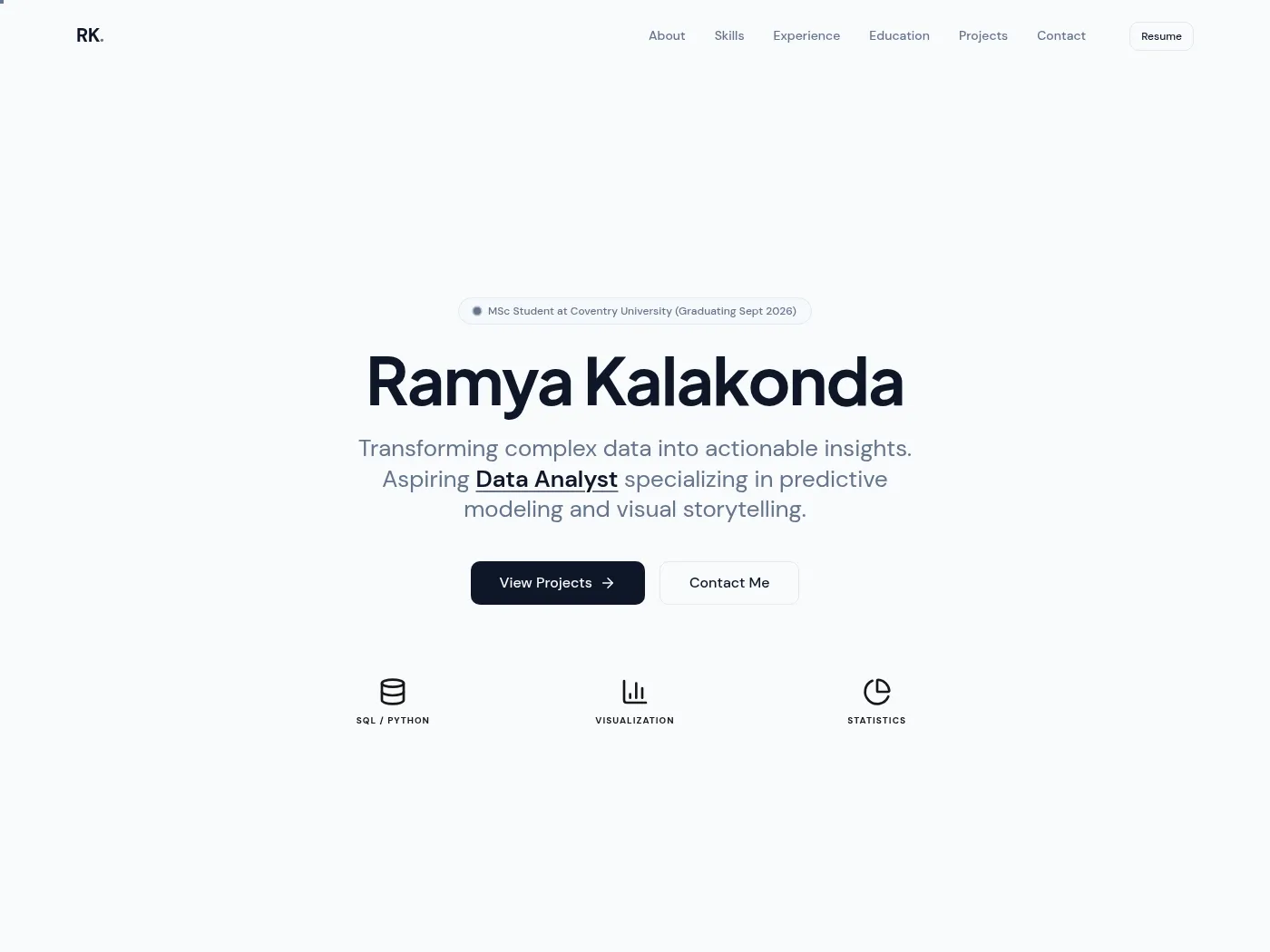Ramya's Data Analyst Portfolio