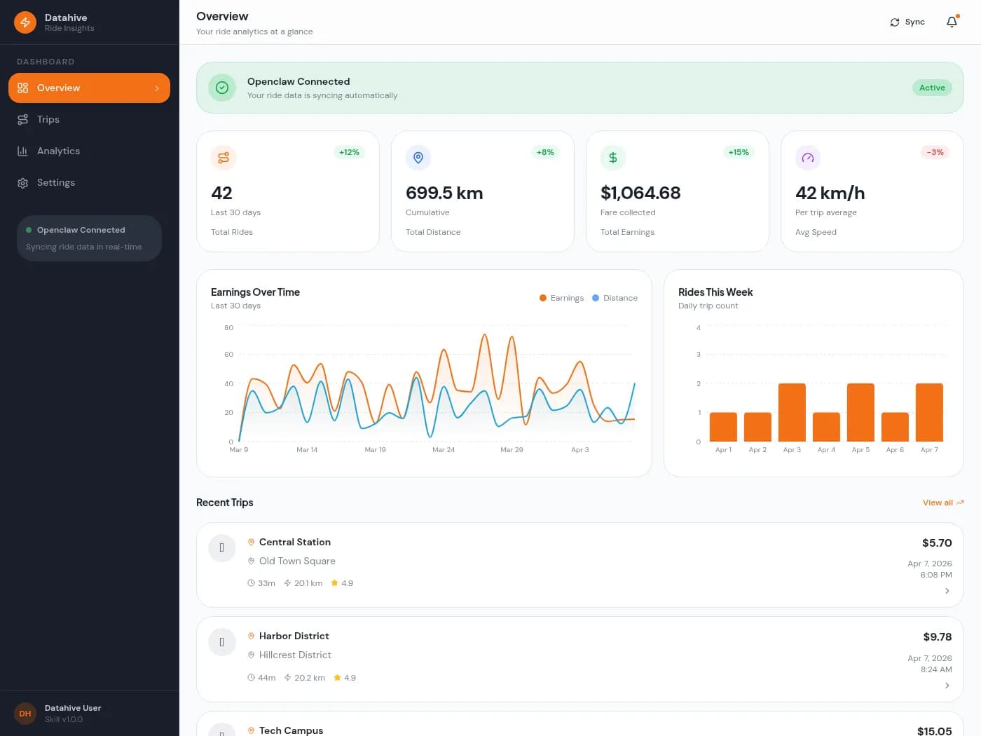 Datahive Ride Insights