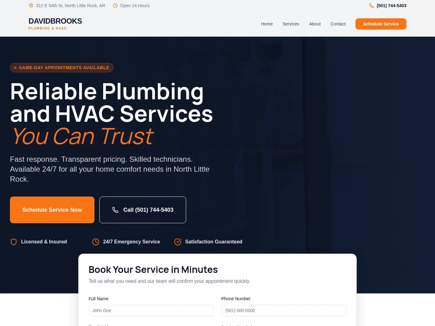 Davidbrooks Plumbing Website