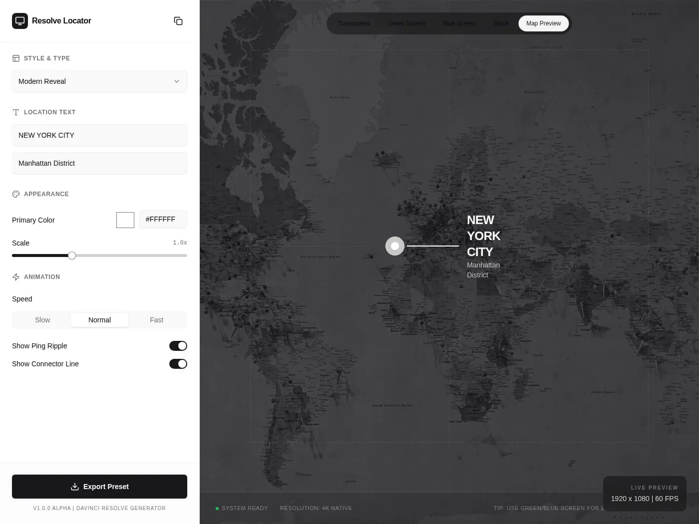 Animated Locator for Davinci