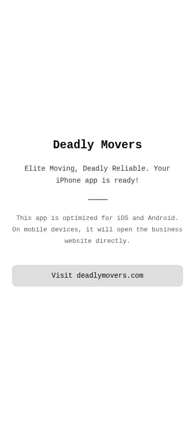 Deadly Movers App