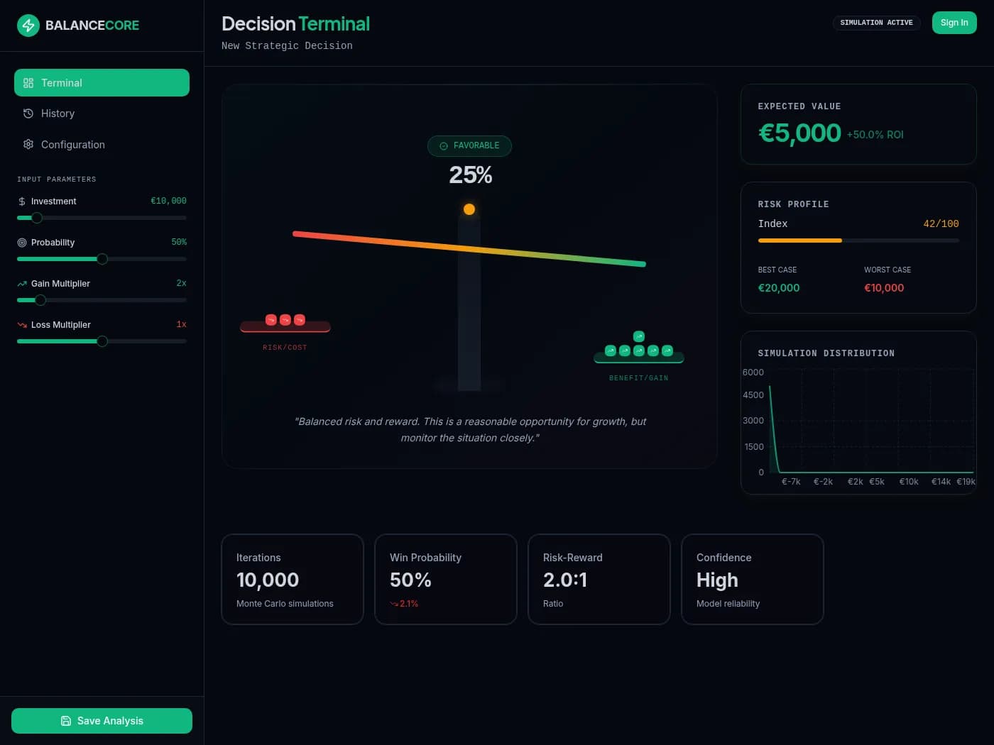 Decision Balance Engine