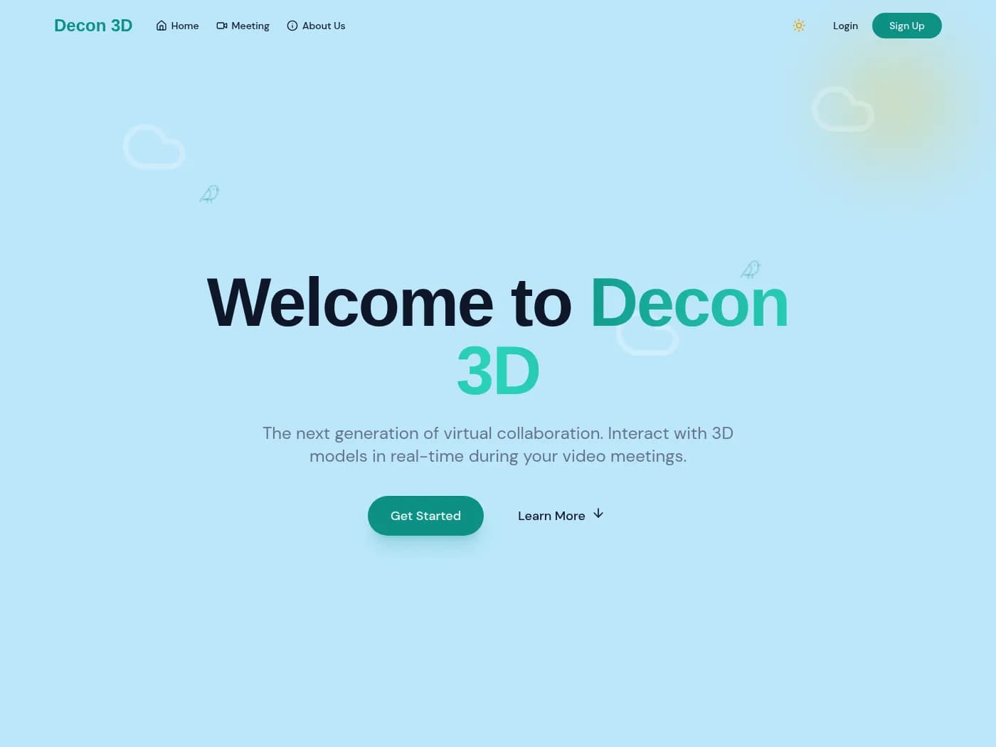 Decon 3D Meeting Hub