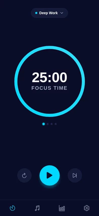 Deep Focus Timer App