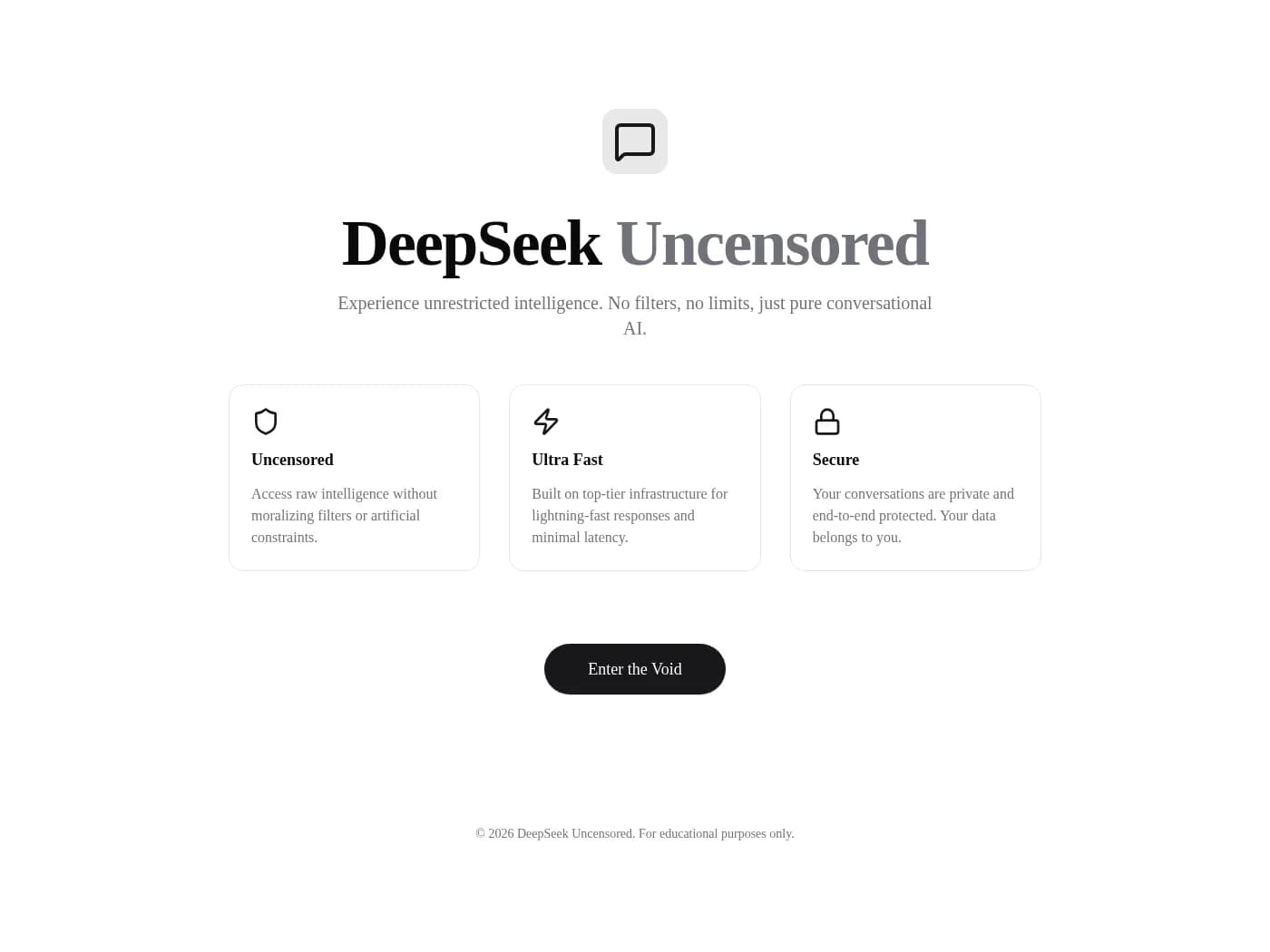DeepSeek Uncensored Clone