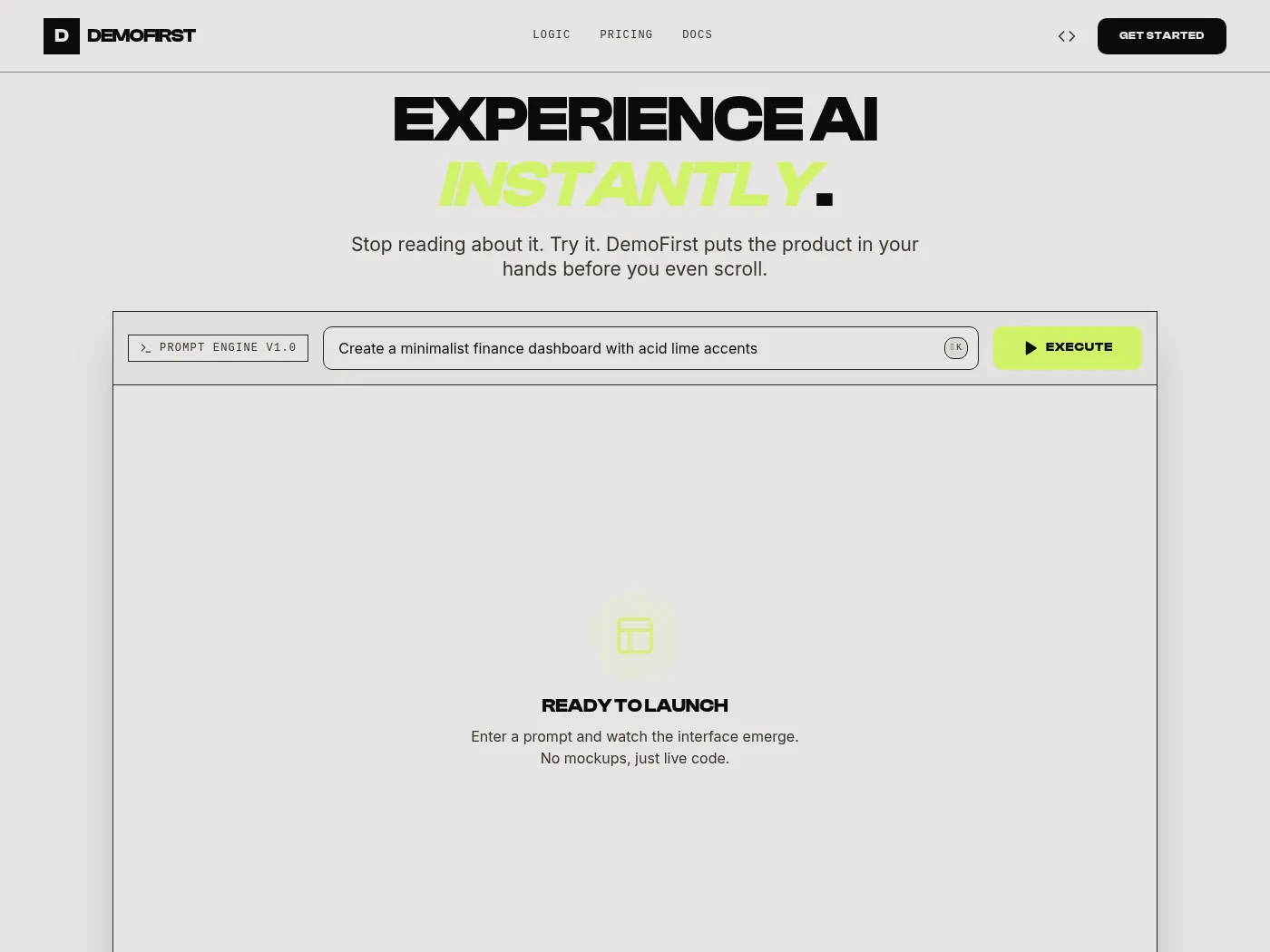 DemoFirst AI Product Page