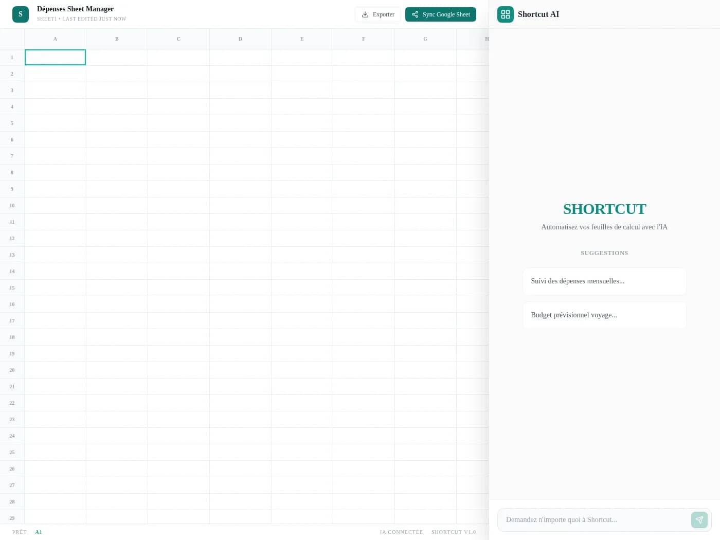 Dépenses Sheet Manager
