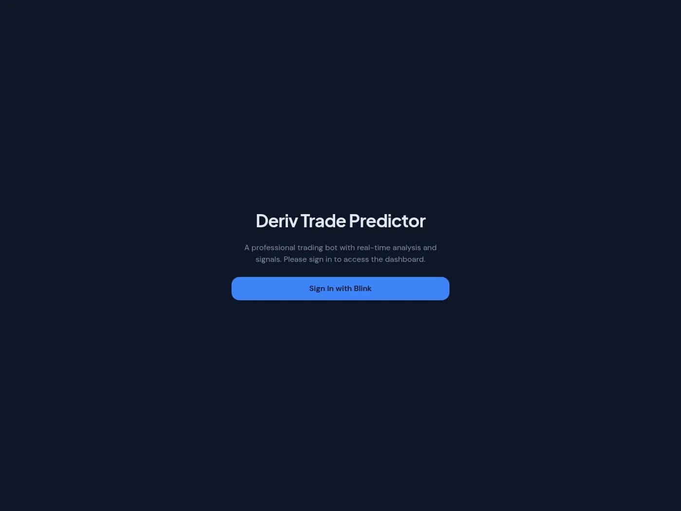 Deriv Trade Predictor