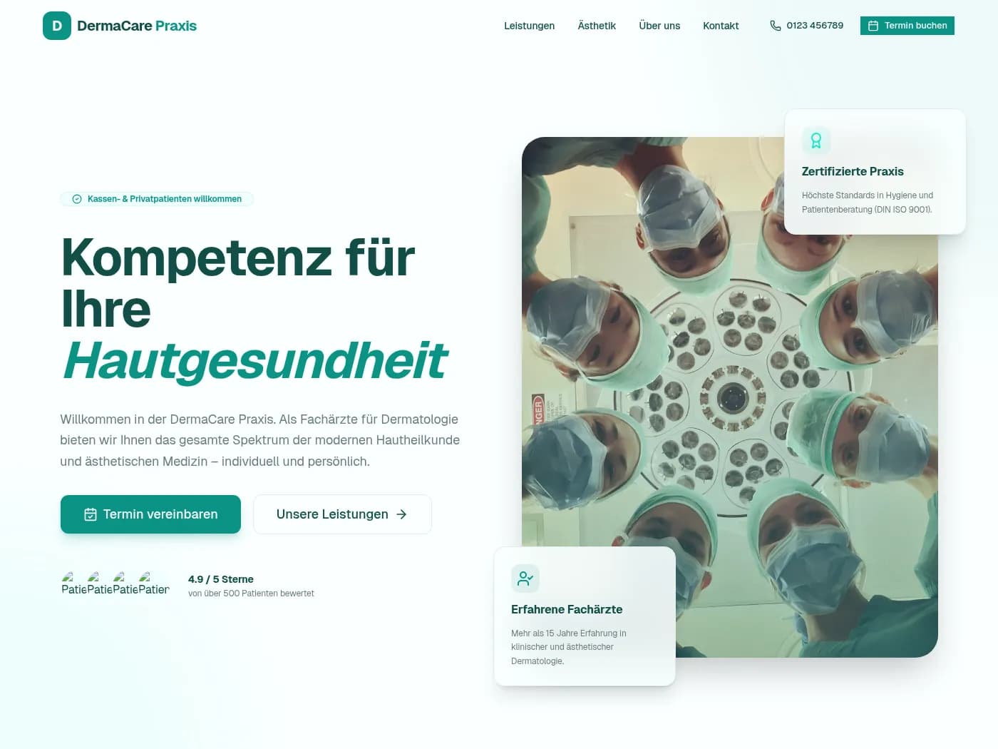 DermaCare Praxis Website