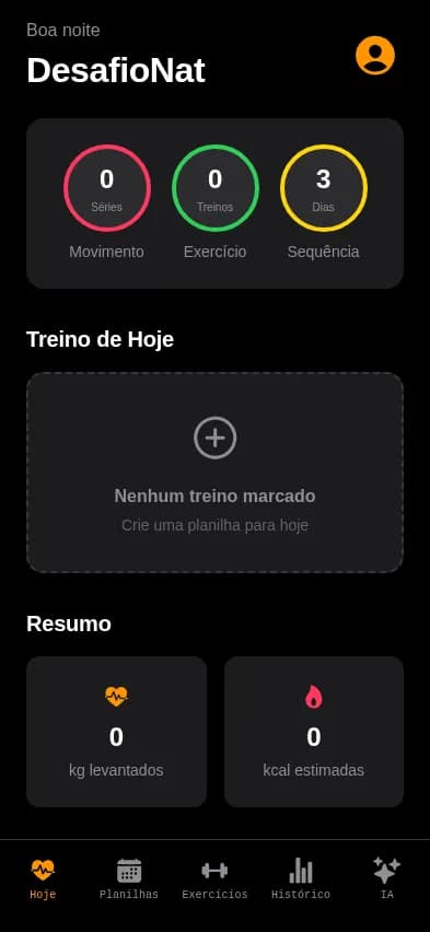 DesafioNat Fitness App