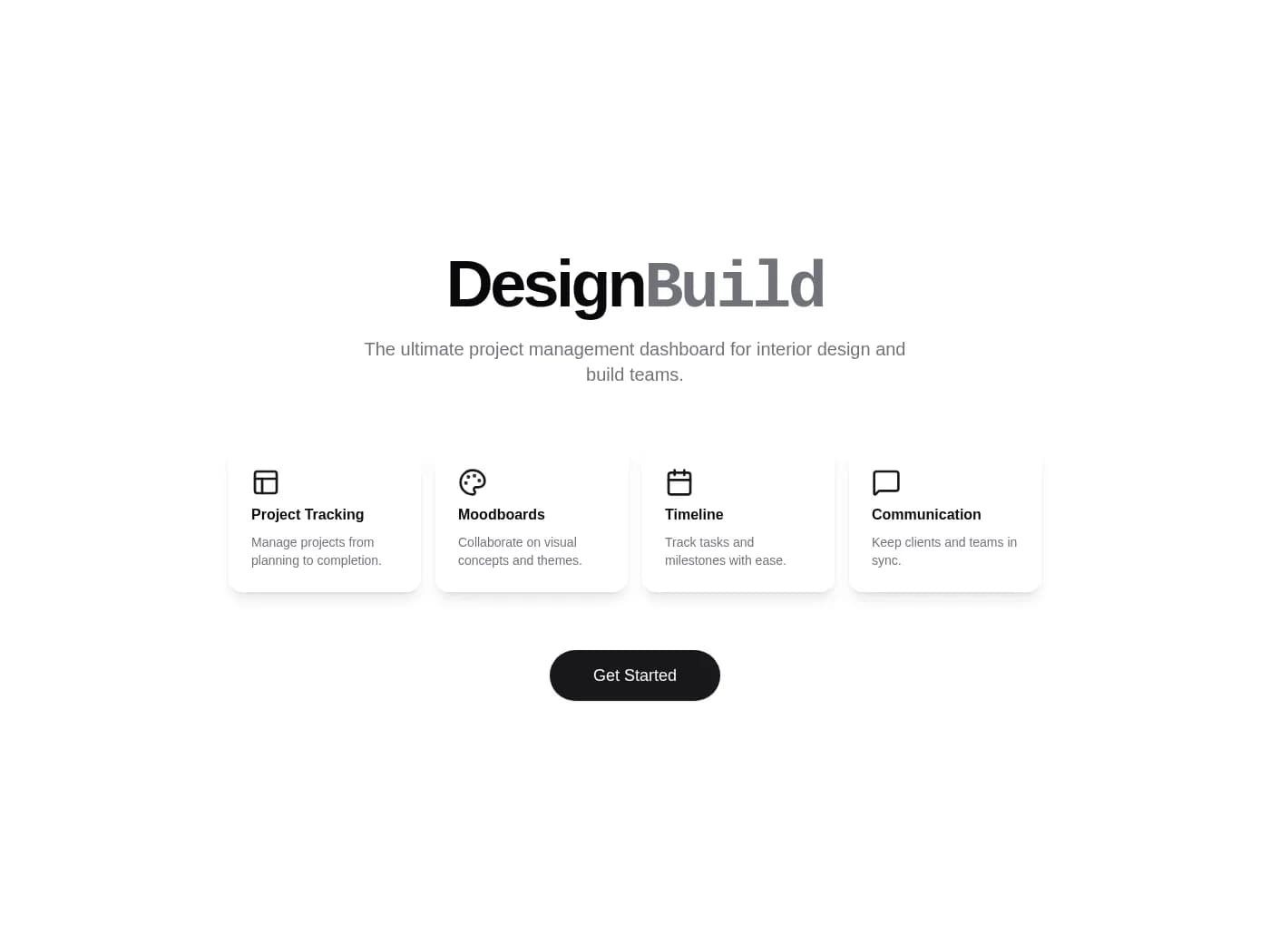 DesignBuild Project Dashboard