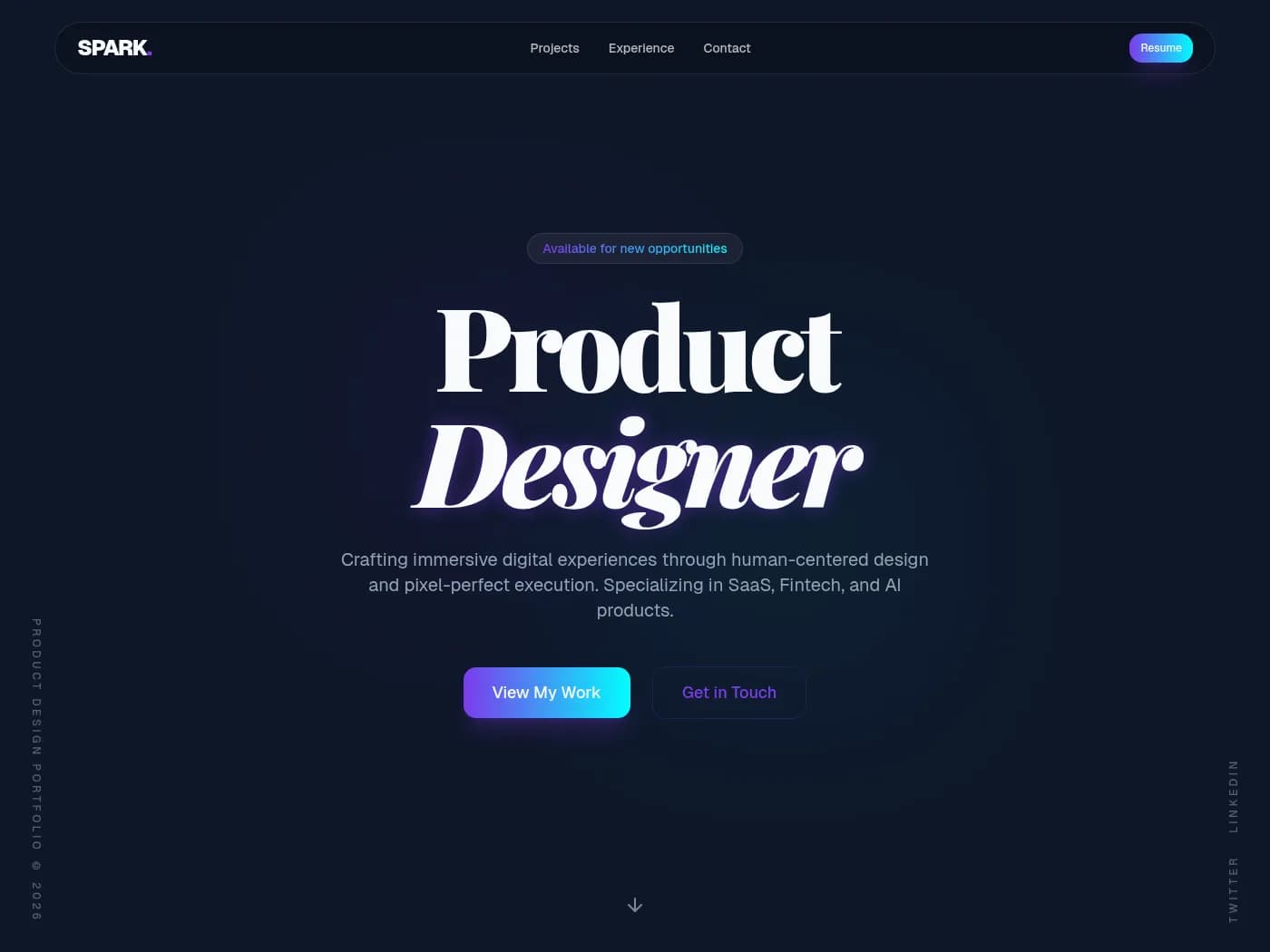 Designer Portfolio Spark