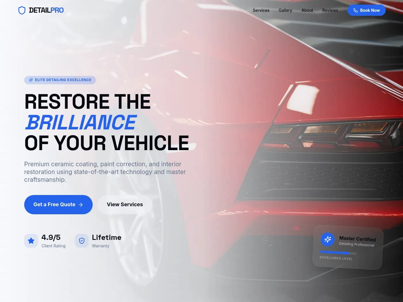 DetailPro Landing Page